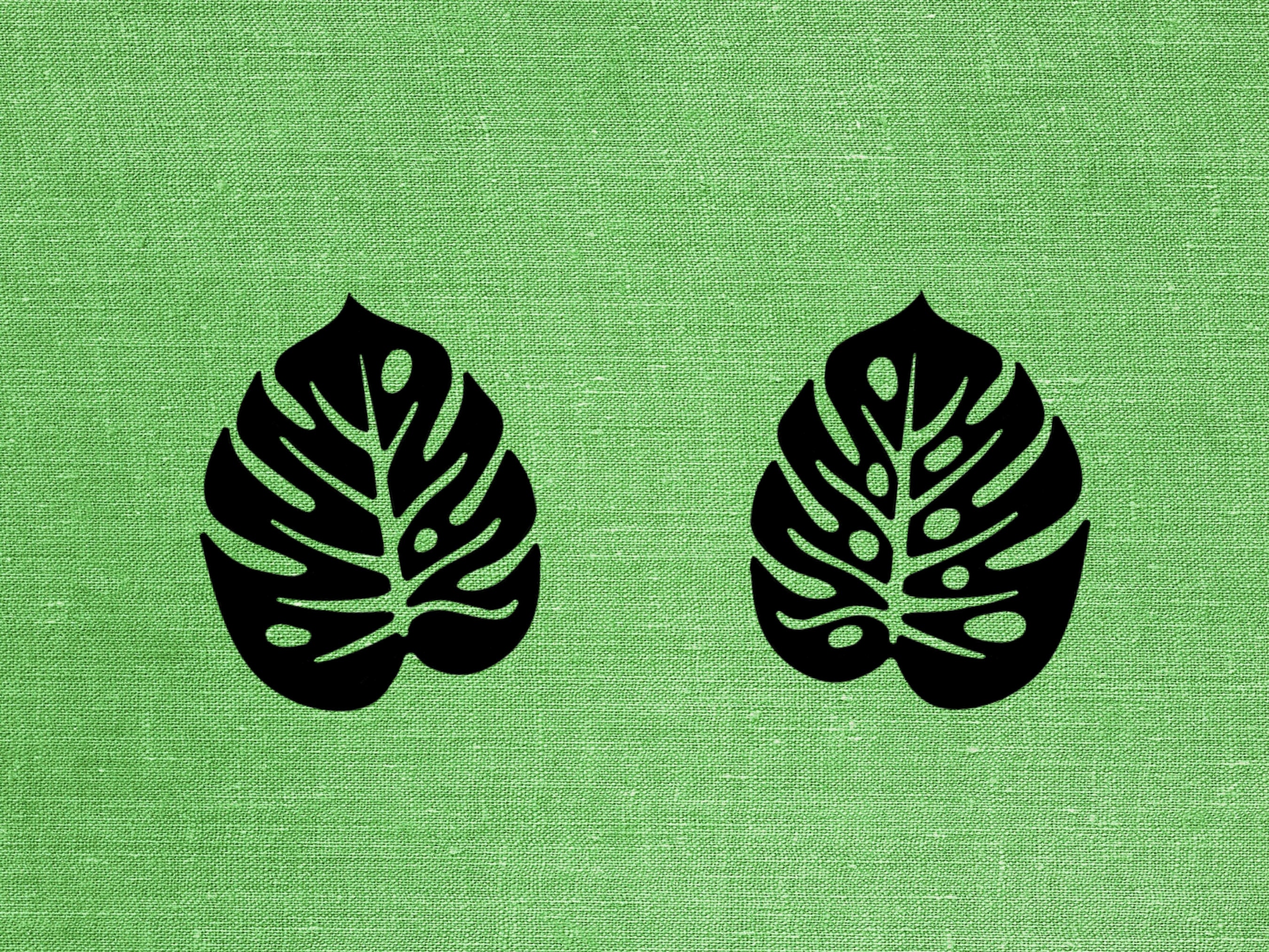 Stemless Monstera Leaf SVG and PNG Files for Cricut - Etsy