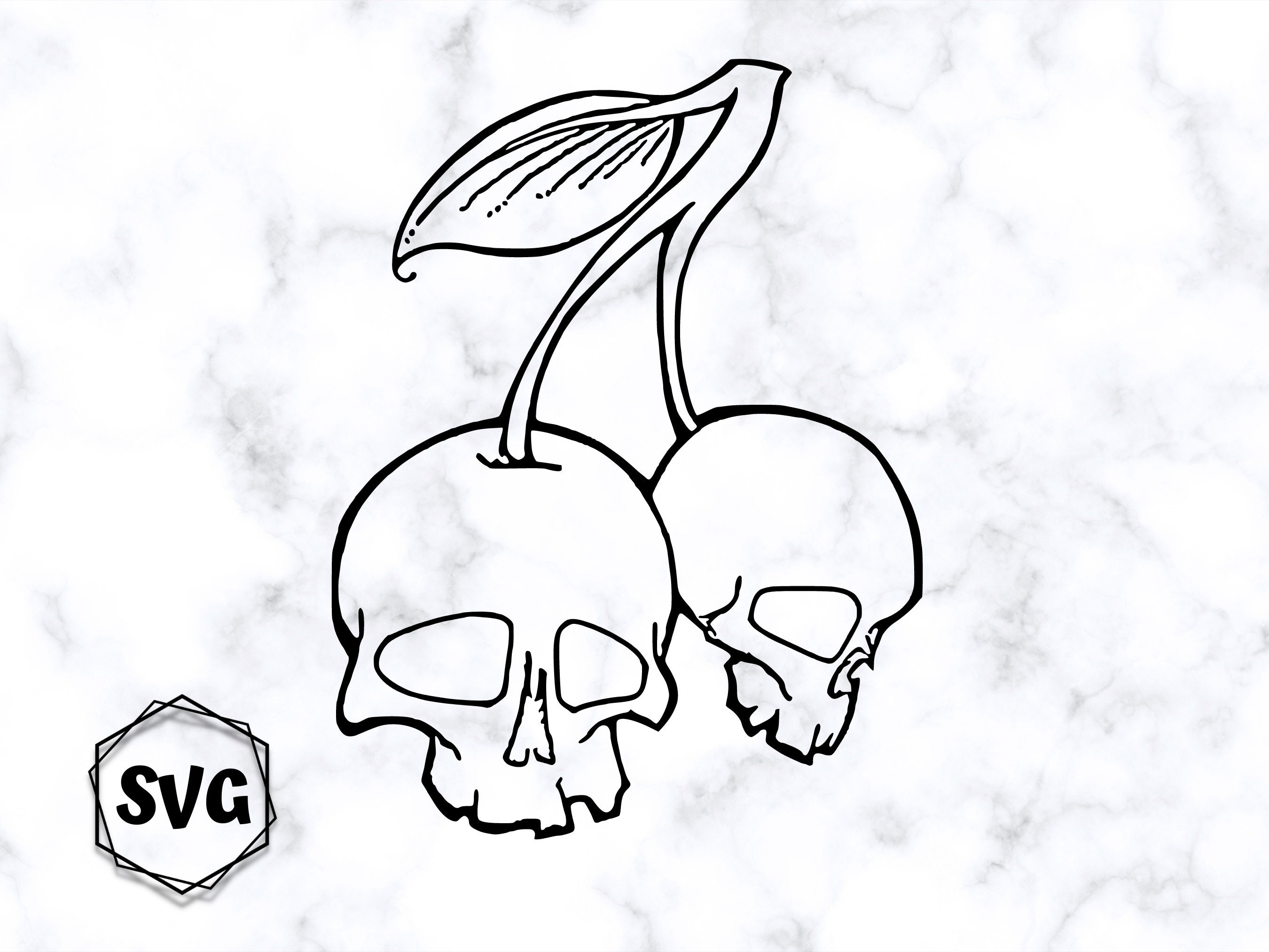 Cherry Skulls SVG Files for Cricut Silhouette Machine - Etsy Canada