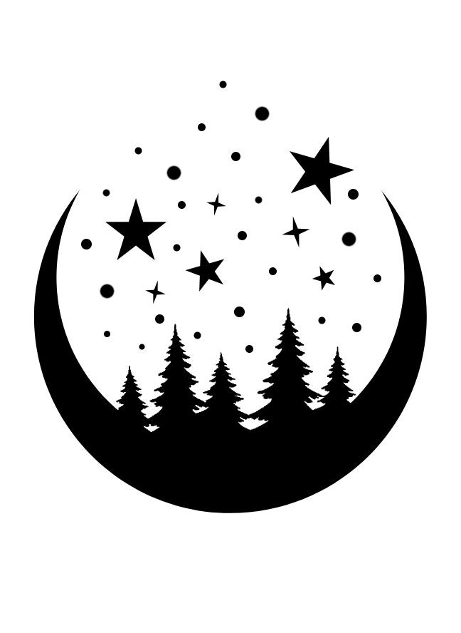 Forest Moon SVG and PNG Files for Cricut Silhouette Machine - Etsy UK
