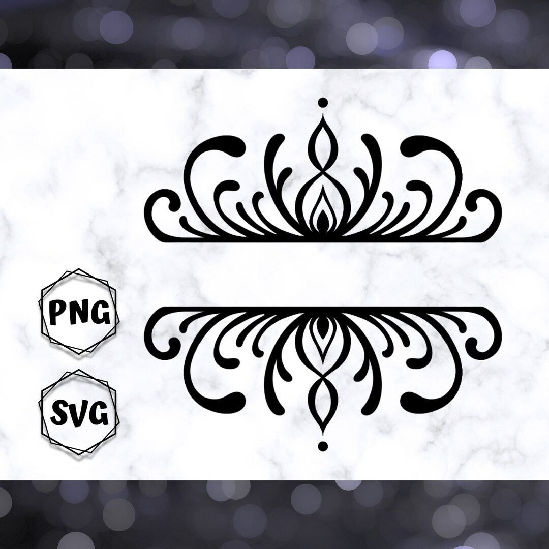 Flourish Frame SVG and PNG Files for Circuit Craft Cut File - Etsy