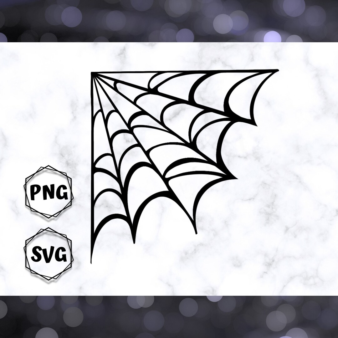 Spiderweb Corner SVG and PNG Files for Circuit Halloween Cut - Etsy