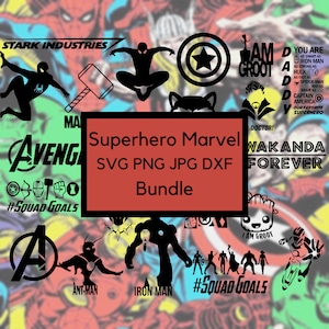 20+ SVG PNG JPG and Dxf Instant Digital Download Superhero Marvel ...
