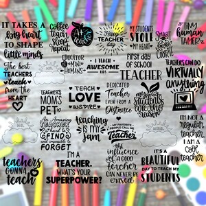 50+ Teacher SVG PNG JPG Dxf Instant Digital Download Bundle, for Cricut ...
