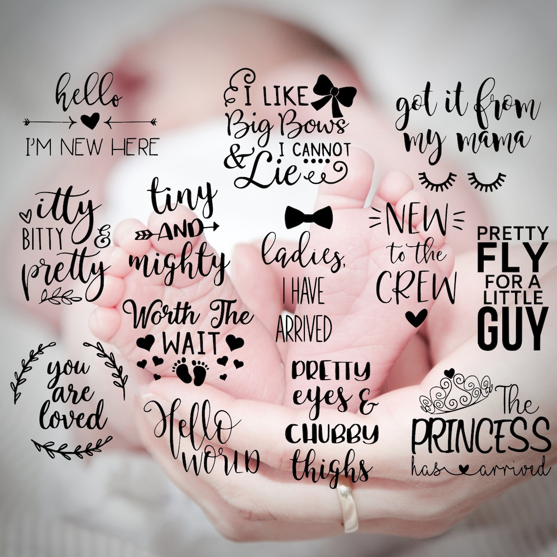 20 SVG/PNG Instant Download Newborn Bundle for Cricut or - Etsy