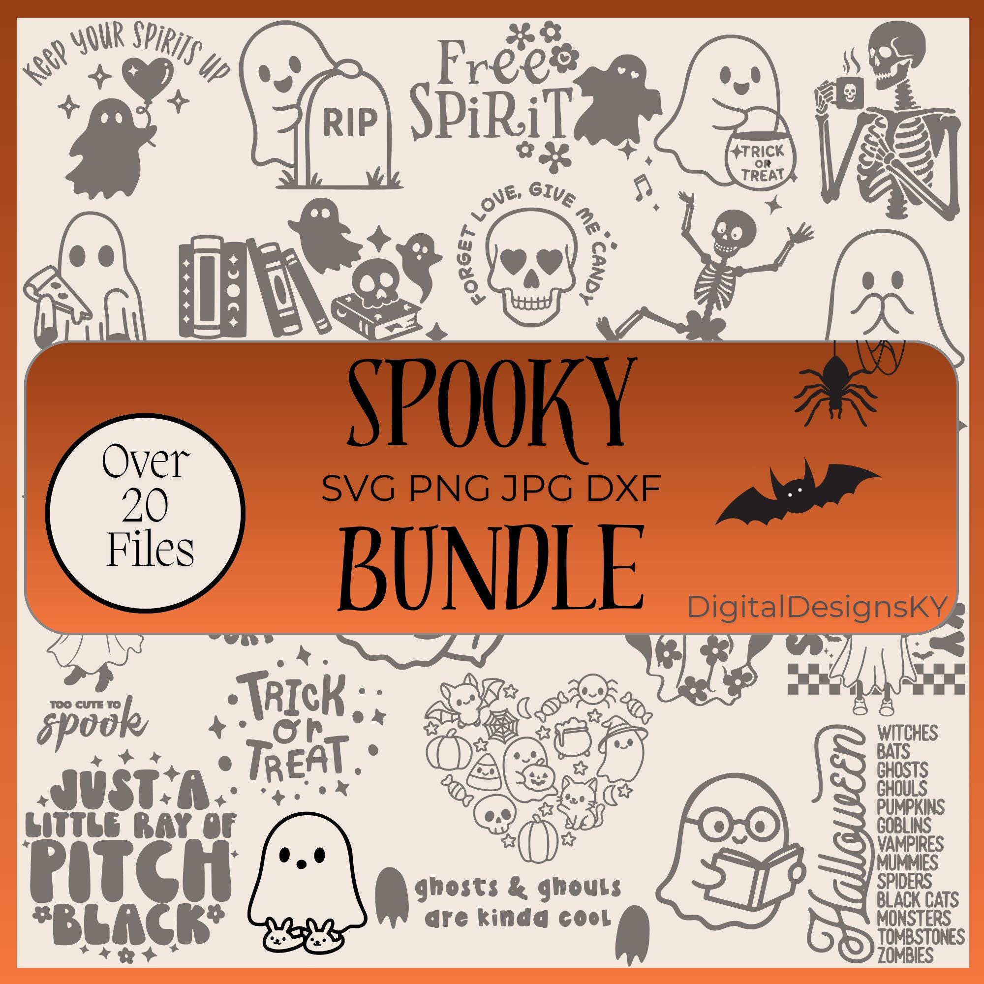 20+ Spooky SVG PNG JPG Dxf Bundle Instant Digital Download for Cricut ...