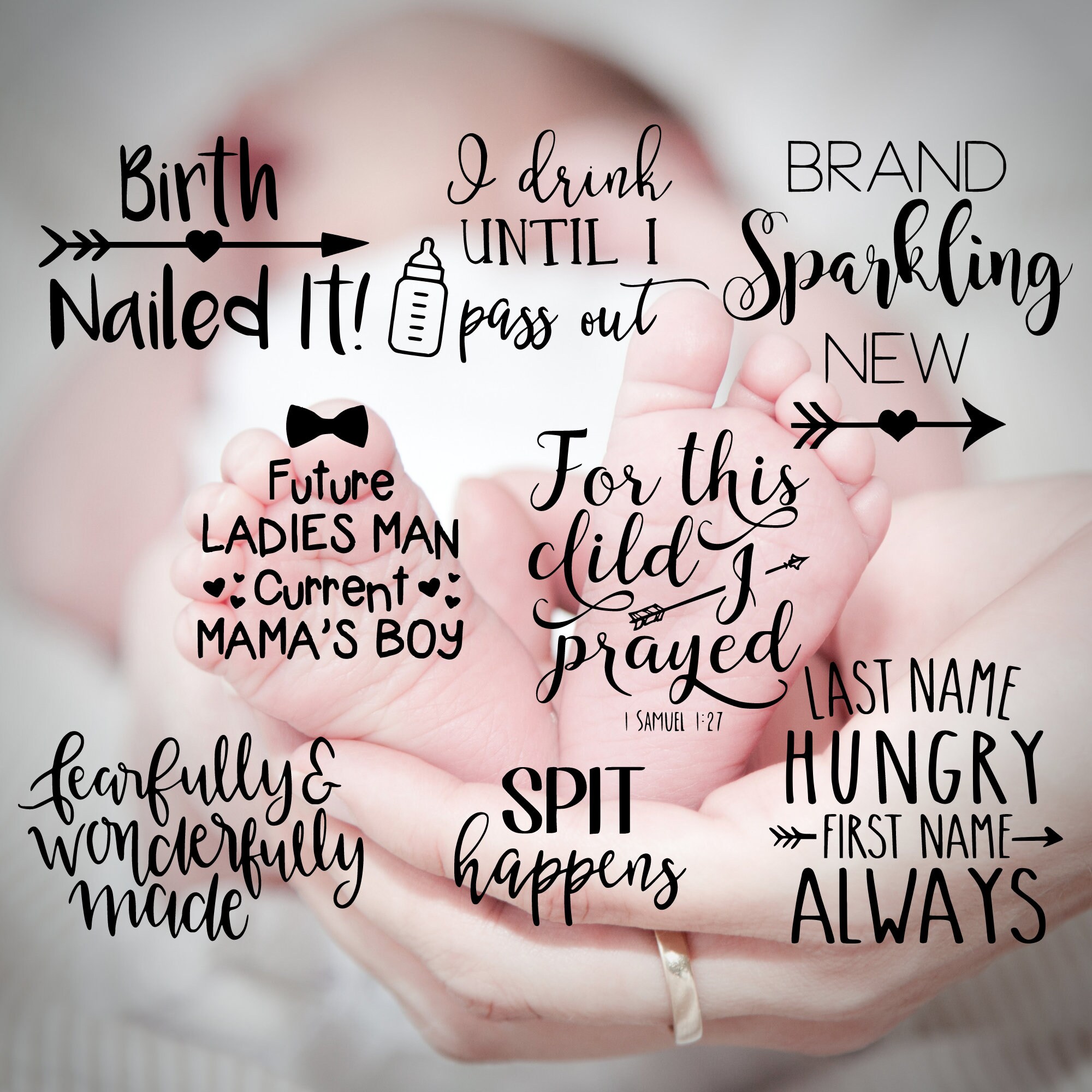 20 SVG/PNG Instant Download Newborn Bundle for Cricut or - Etsy