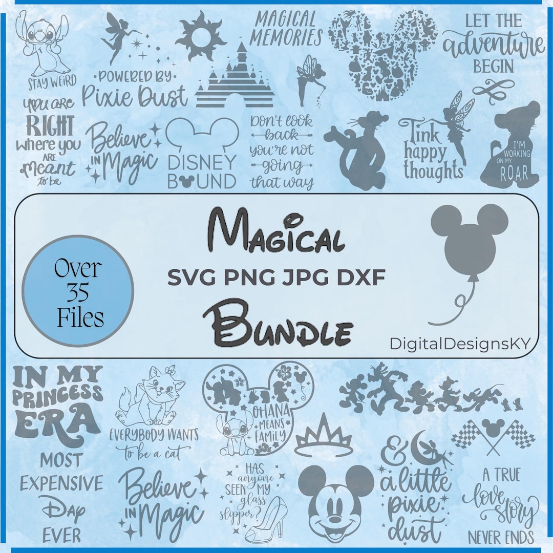 35+ Magical SVG PNG JPG Dxf Bundle Instant Digital Download for Cricut ...