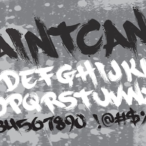Paint Cans Graffiti Font - Etsy