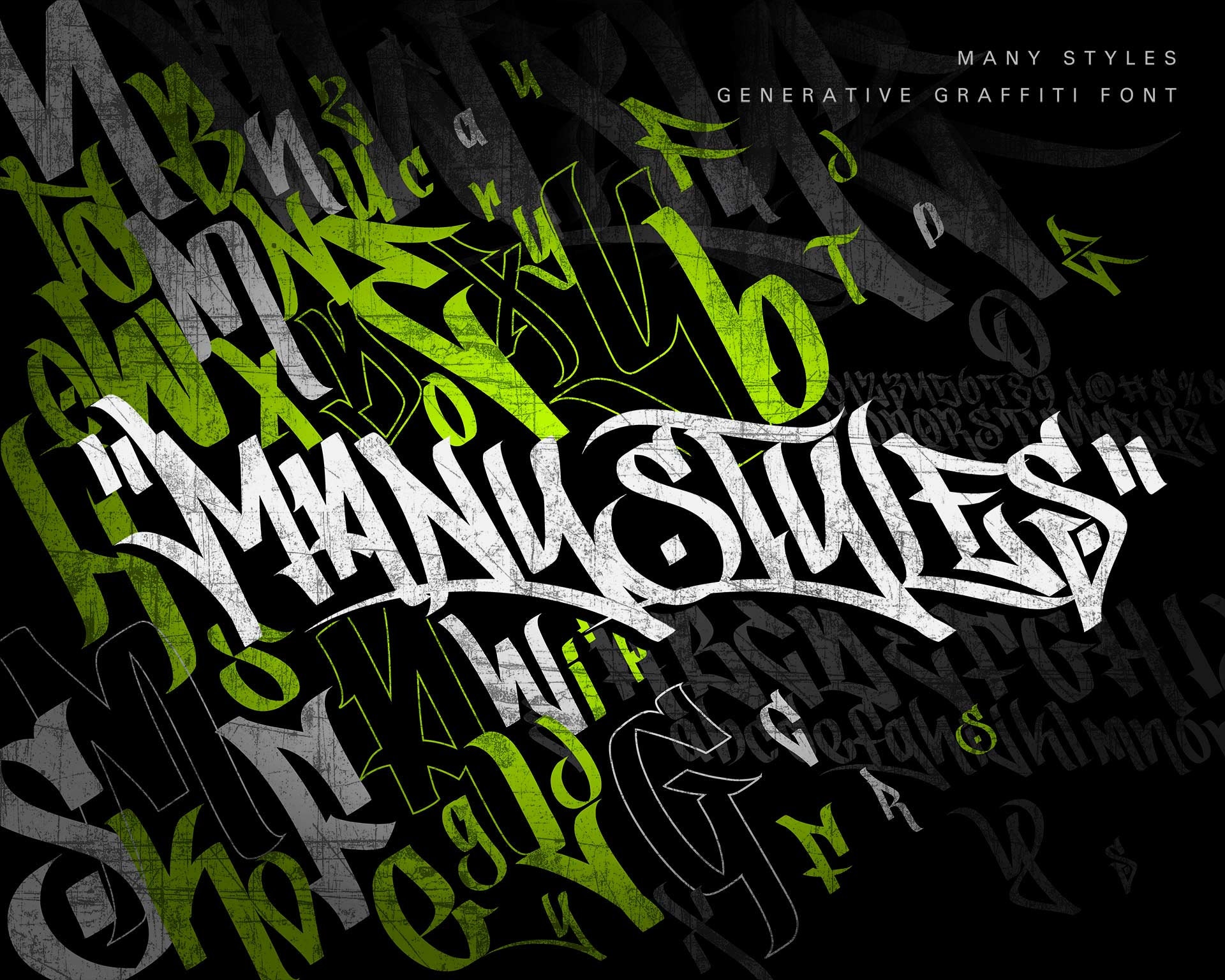Manystyles™ Generative Graffiti Font - Etsy
