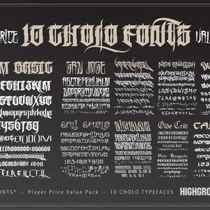 Player Price Cholo Font Value Pack - Etsy