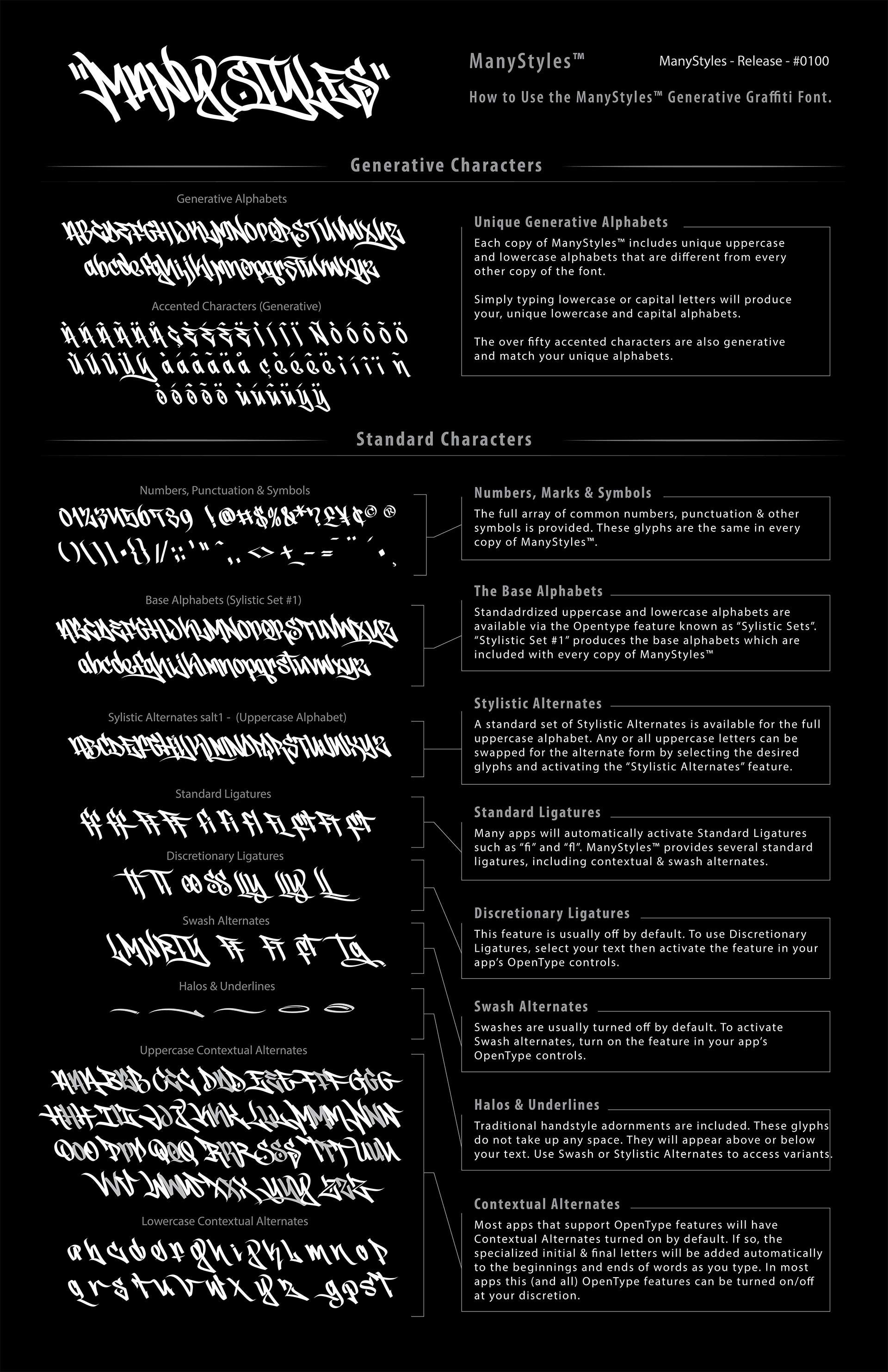 Manystyles™ Generative Graffiti Font - Etsy