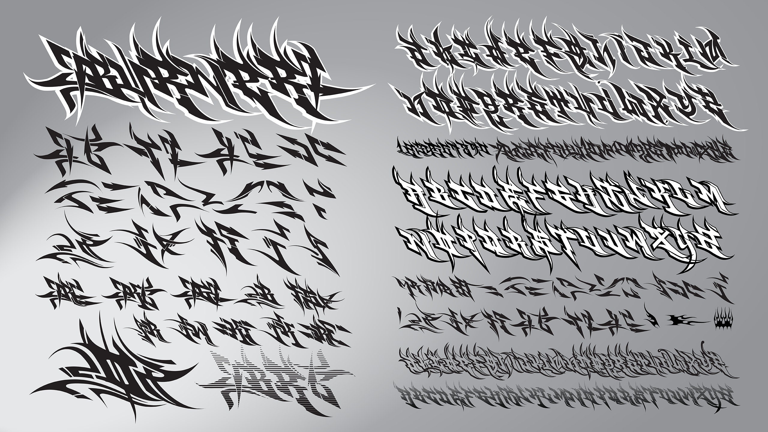 Burner - Wildstyle Graffiti Font Family - Etsy