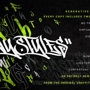 Manystyles™ Generative Graffiti Font - Etsy