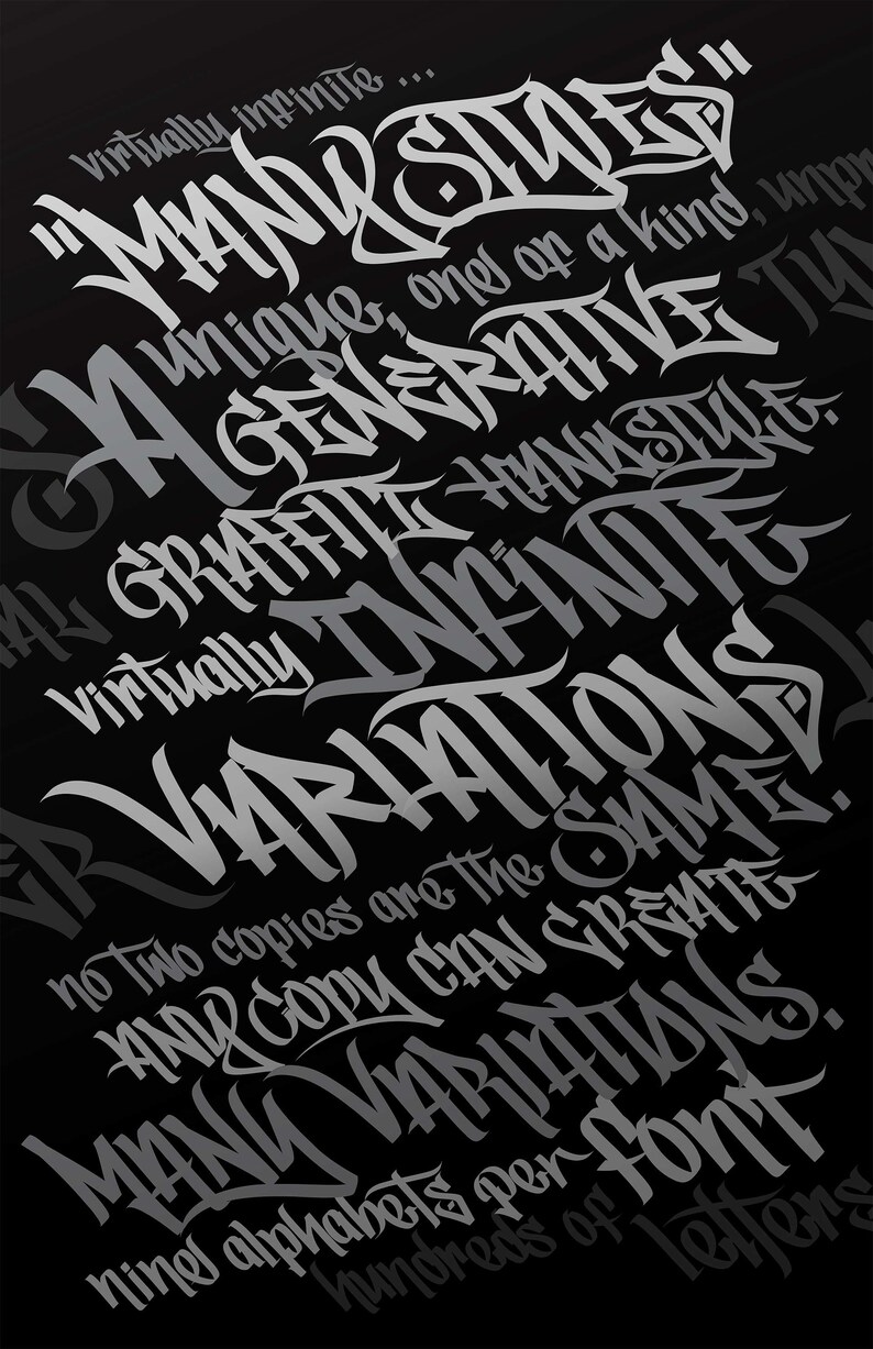 Manystyles™ Generative Graffiti Font - Etsy