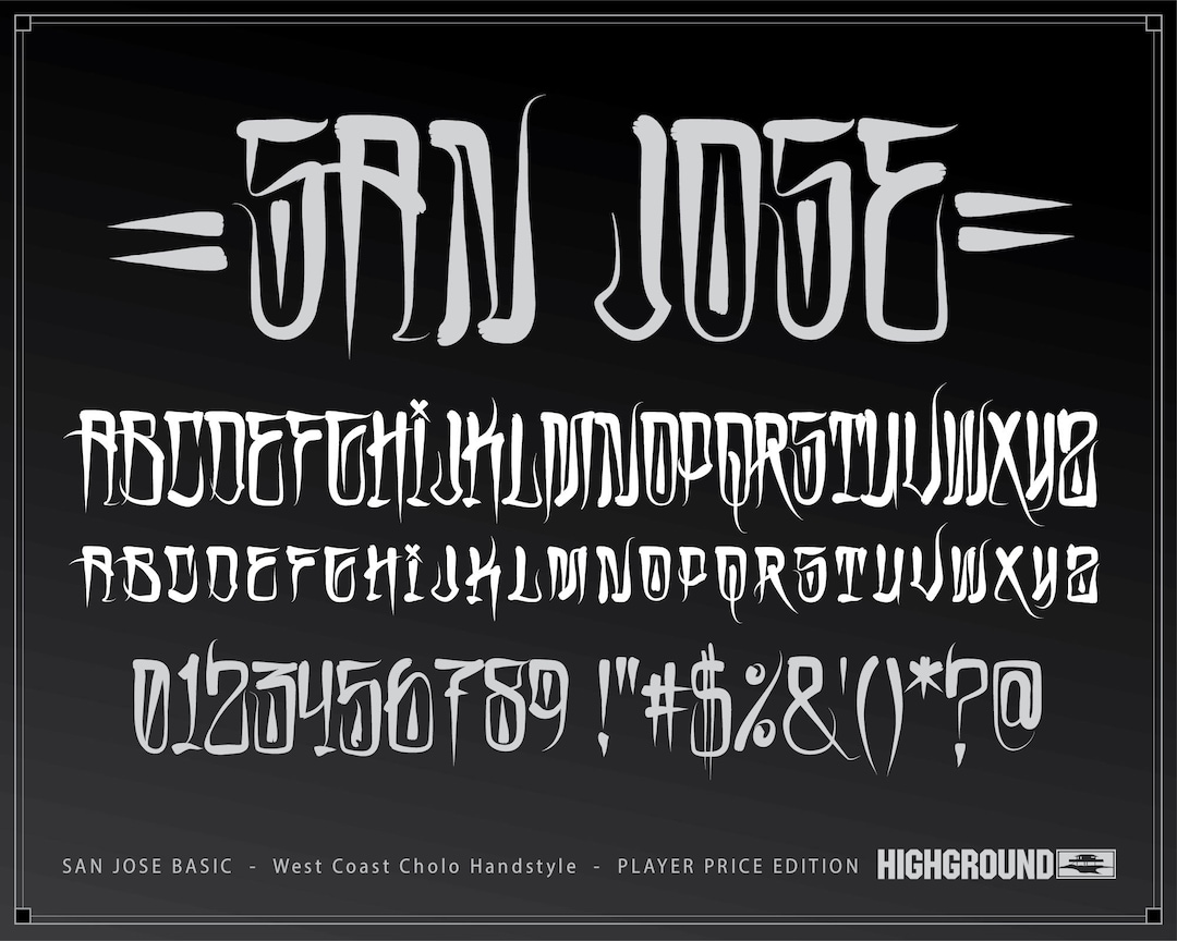 San Jose Basic Graffiti Font - Etsy