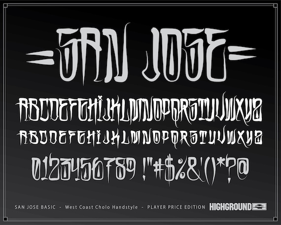 San Jose Basic Graffiti Font - Etsy