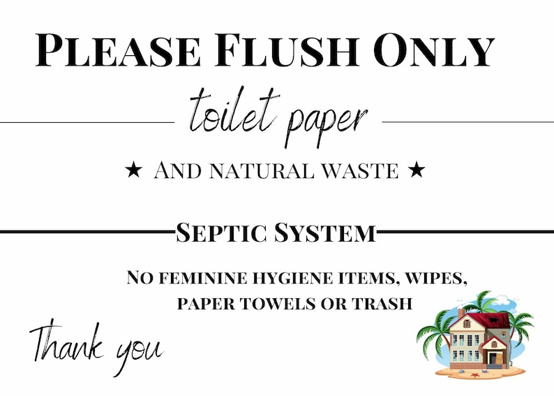Septic System Warning Sign Instant Download Printable Downloadable Do ...