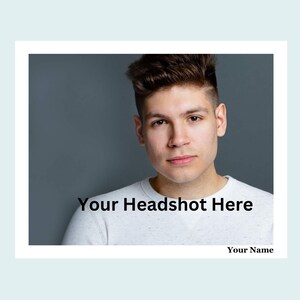 Digital Headshot Border Name Professional Editing Headshot Border With ...