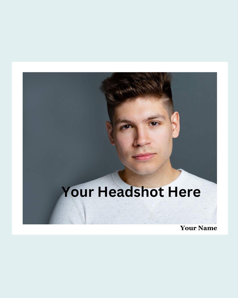 Digital Headshot Border Name Professional Editing Headshot Border With ...