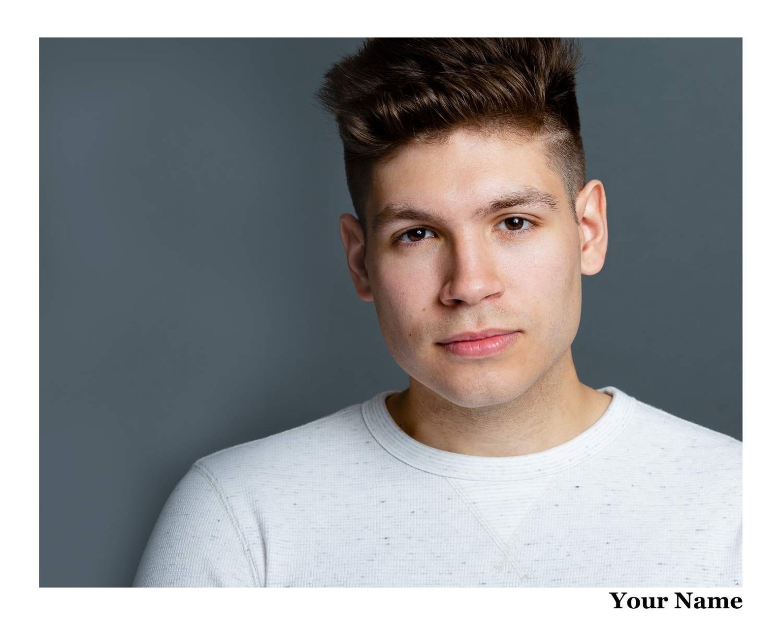 Editable Digital Headshot Canvas Template Name Headshot Border With ...