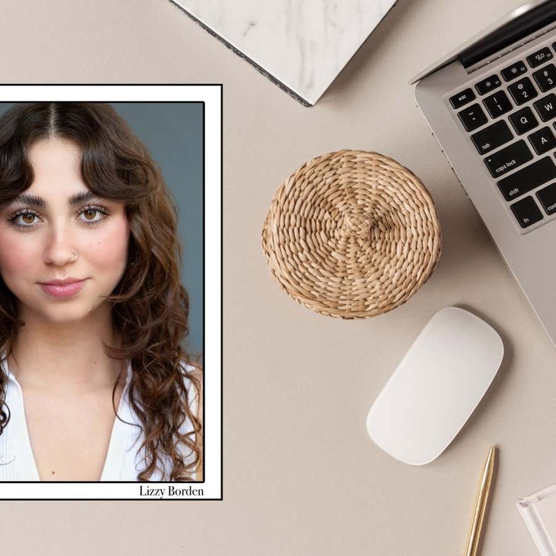 Customizable Digital Headshot Template Editable Name Headshot Border ...