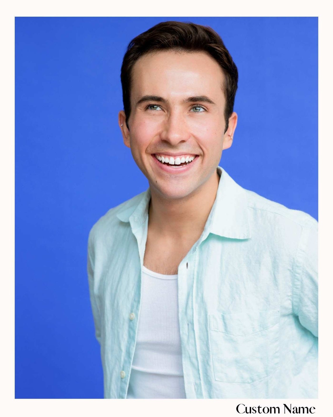 Editable Digital Headshot Canvas Template Name Headshot Border With ...