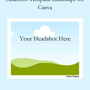 Editable Digital Headshot Canvas Template Name Headshot Border With ...
