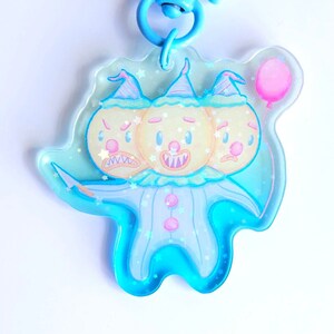 Clown Keychain, Holographic Acrylic Charm, Clowncore Accessories, Clown ...