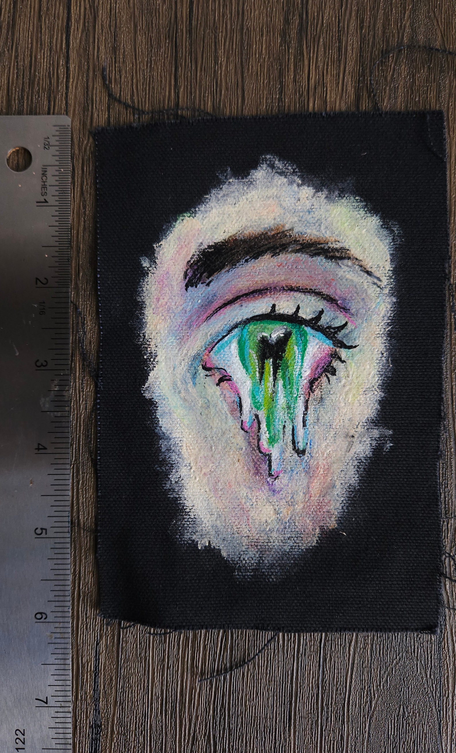 Hand Painted Patches Small Painting on Canvas Raw - Etsy