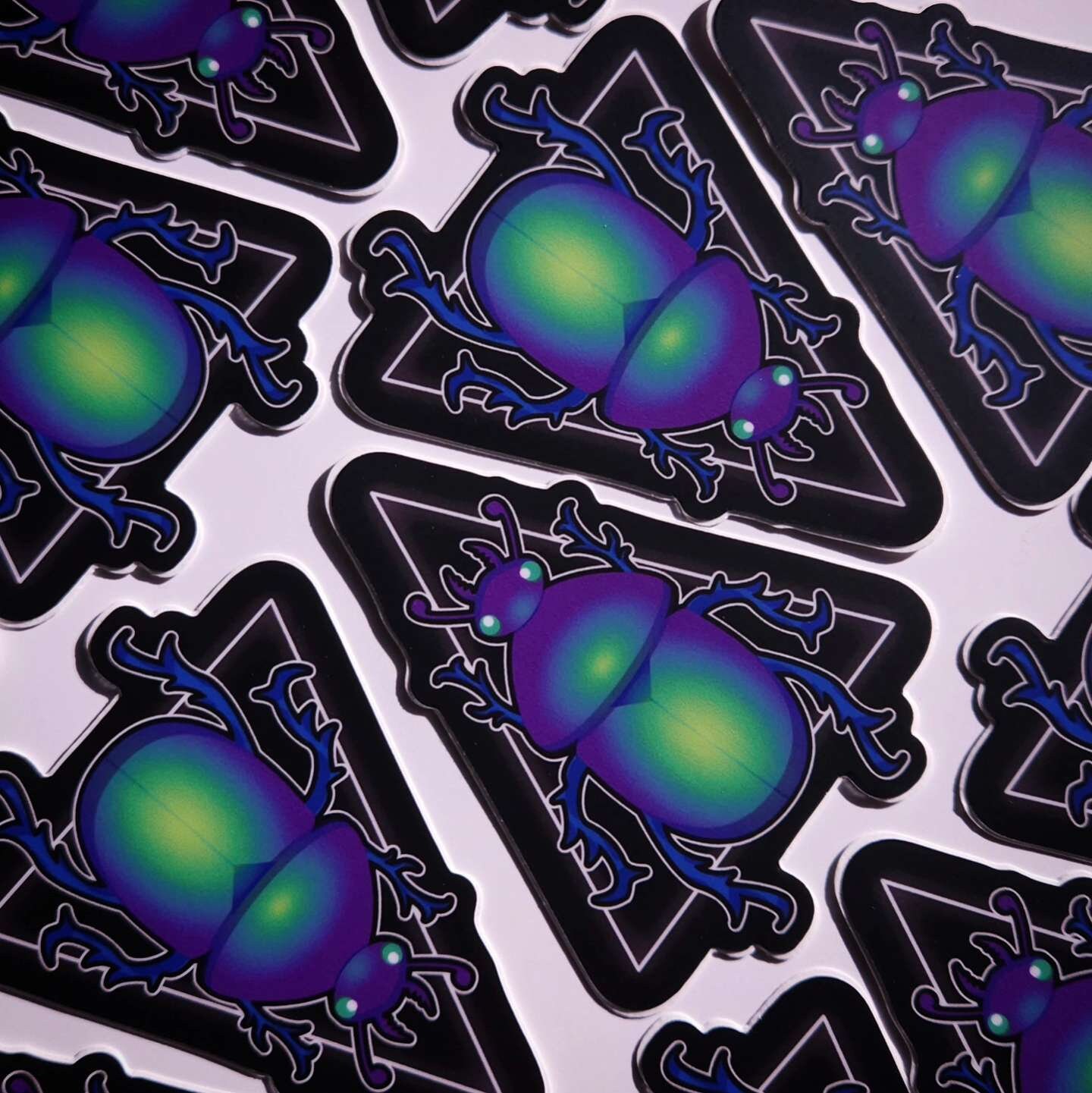 Beetle Sticker Waterproof, Weatherproof Vinyl Sticker, Bug Art Sticker ...