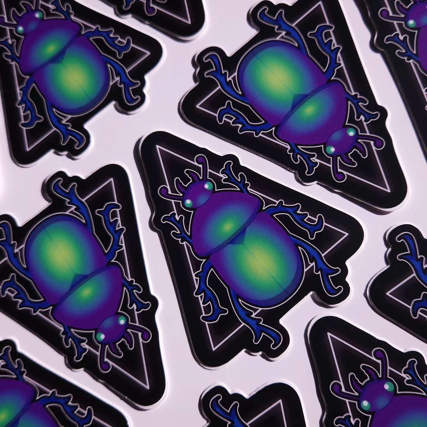 Beetle Sticker Waterproof, Weatherproof Vinyl Sticker, Bug Art Sticker ...