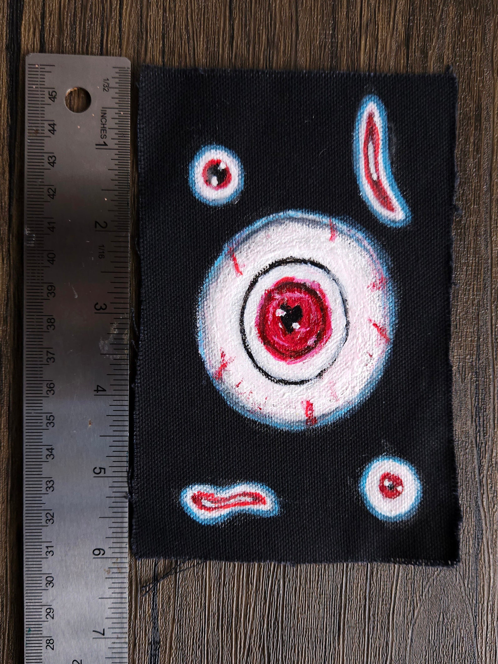 Hand Painted Patches Small Painting on Canvas Raw - Etsy
