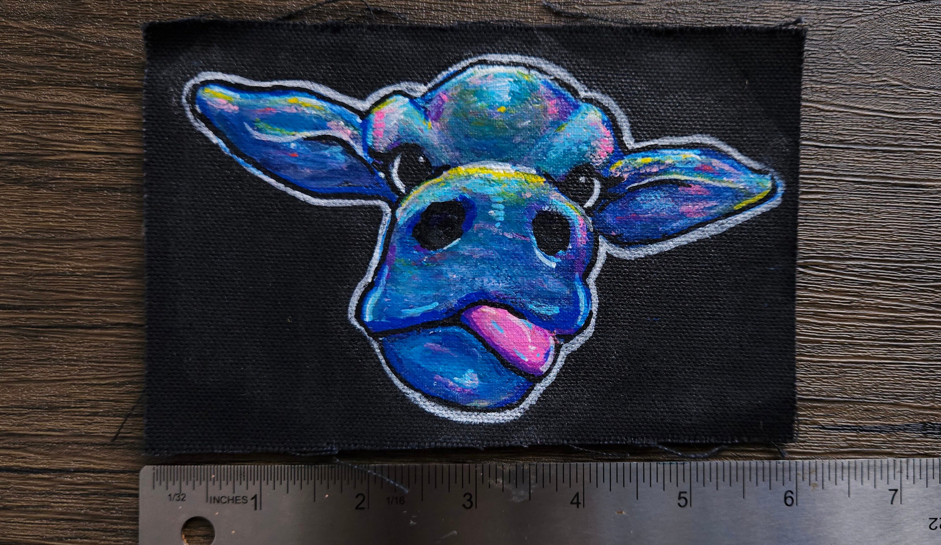Hand Painted Patches Small Painting on Canvas Raw - Etsy