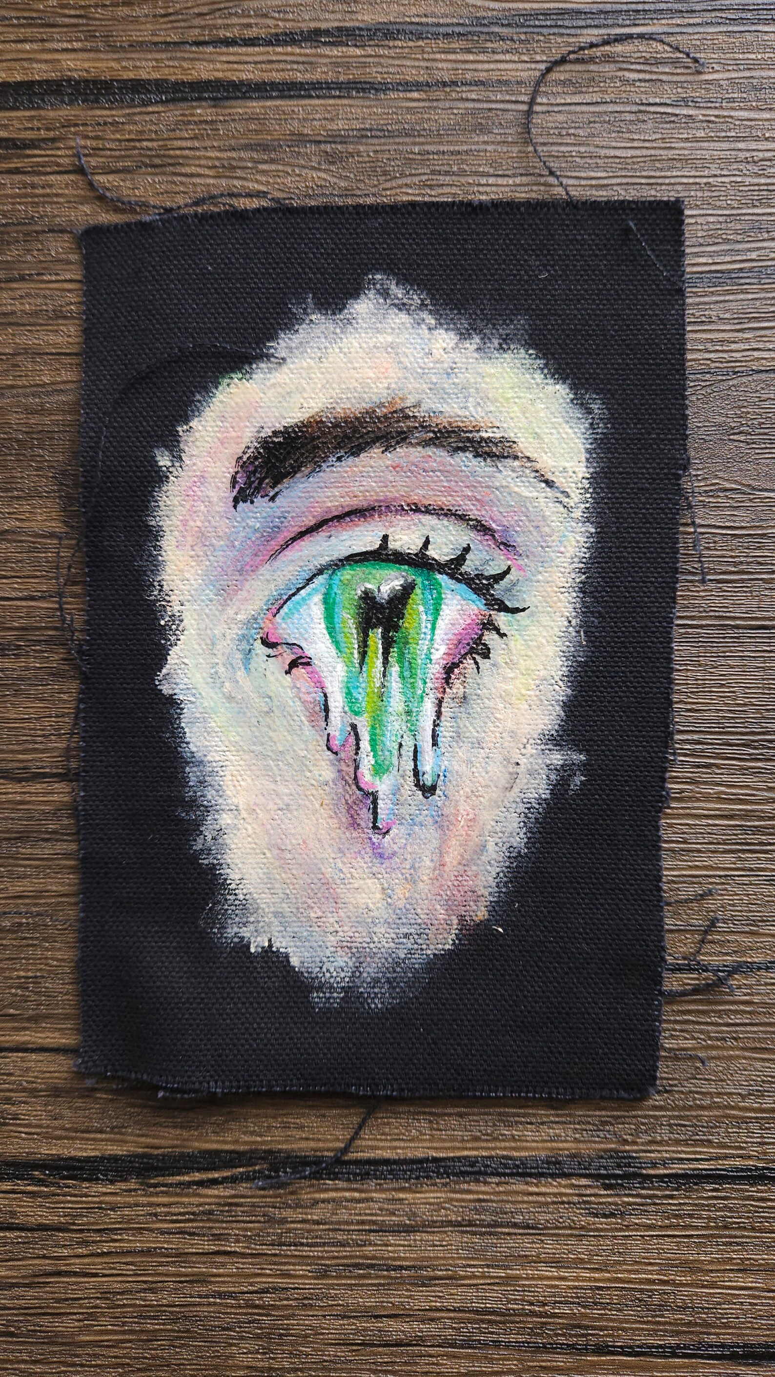 Hand Painted Patches Small Painting on Canvas Raw - Etsy