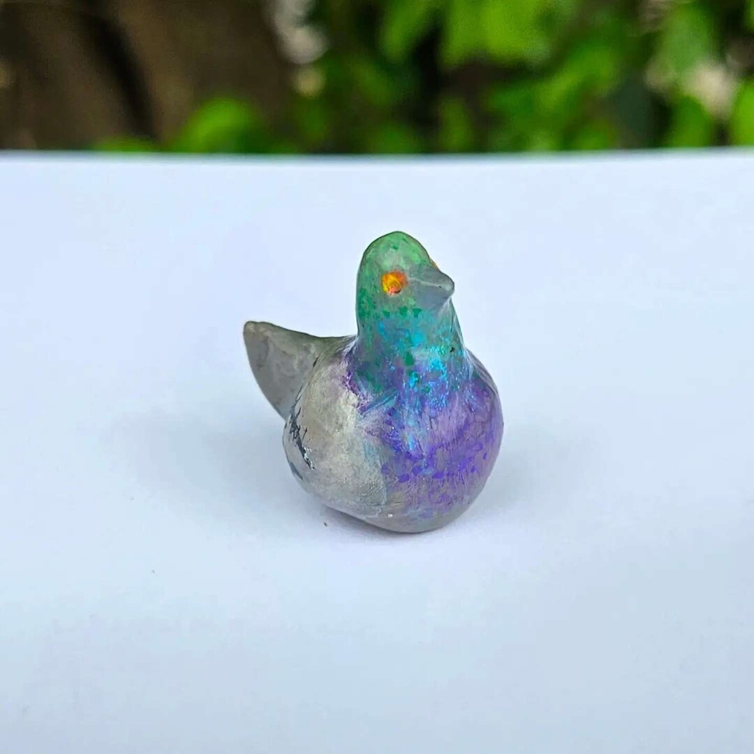 Miniature Clay Pigeon, Pigeon Animal Figurine - Etsy