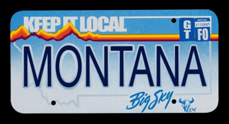 Montana State License Plate Sticker: Holographic Waterproof Vinyl Decal ...