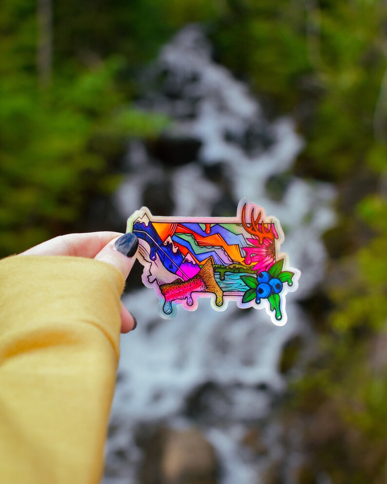 Montana Holographic Sticker MT Sticker GNP Art 406 Sticker - Etsy