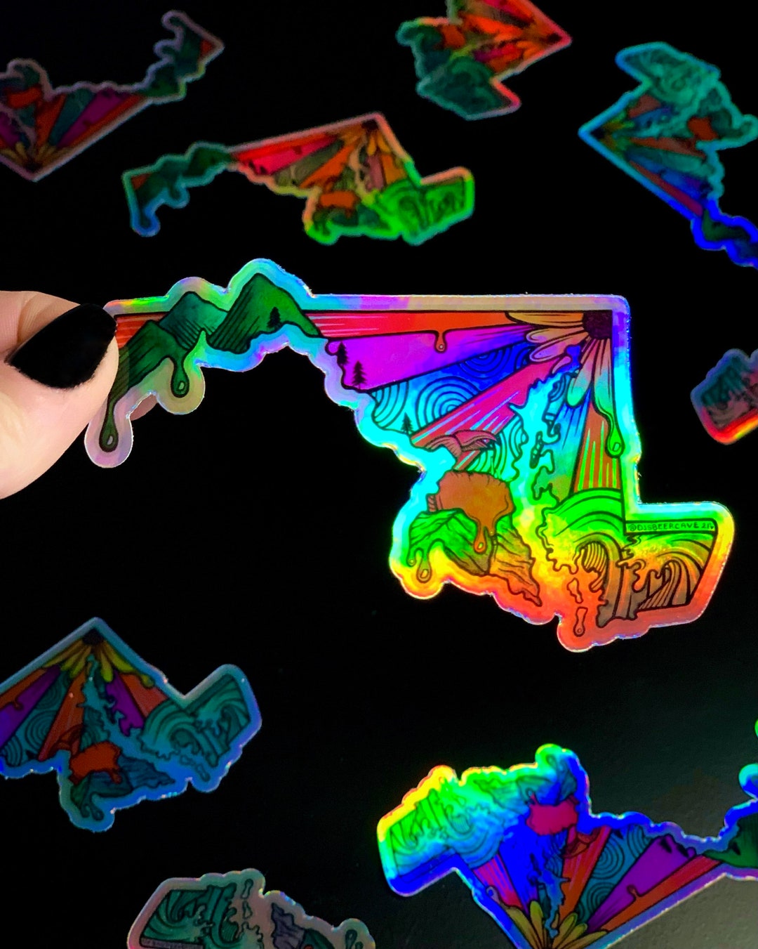 Maryland Holographic Sticker, State Series, Maryland Car Decal, MD ...