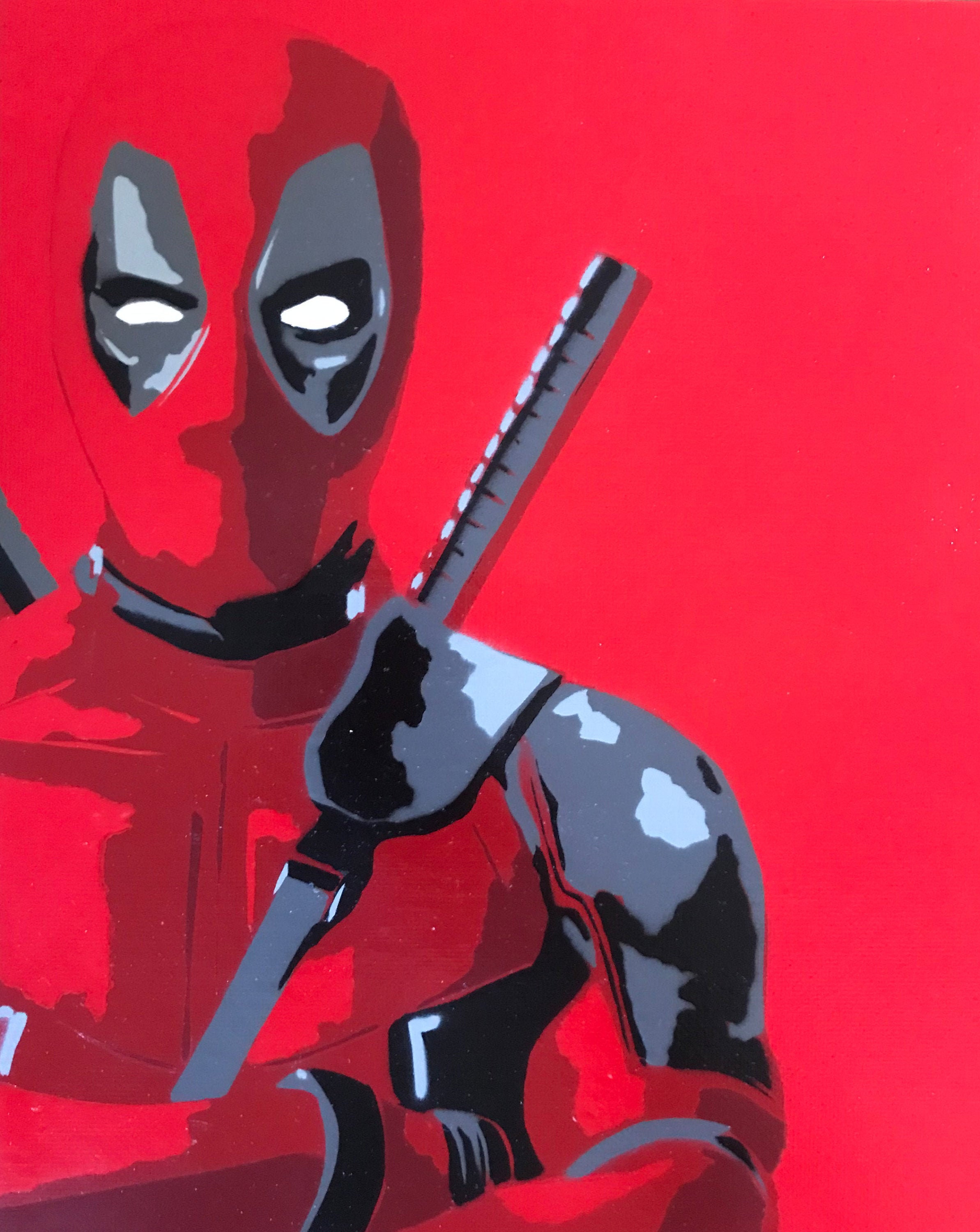 Deadpool Spray Art - Etsy