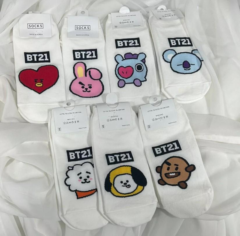 BTS Unofficial BT21 Face Socks Korea Seoul - Etsy