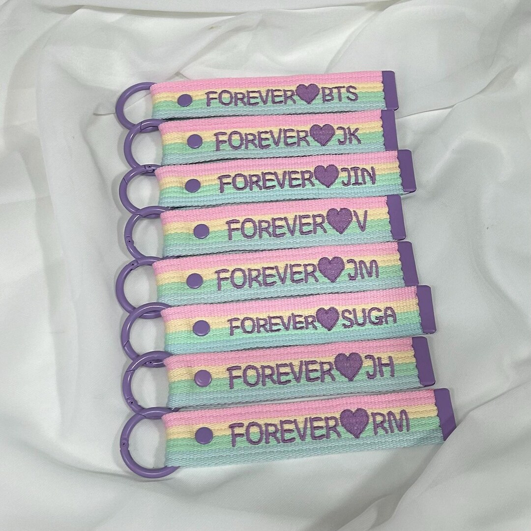 BTS 100% Handmade Rainbow Embroidery Name Tag Korea Seoul - Etsy