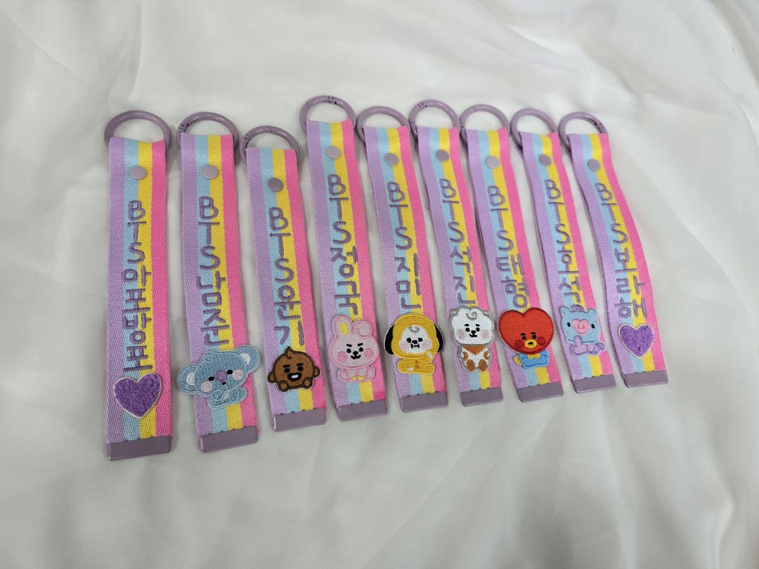 BTS 100% Handmade BT21 Rainbow Embroidery Nametag Korea Seoul - Etsy