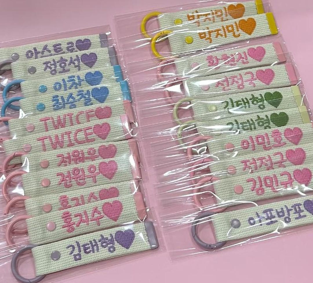 BTS 100% Handmade White Embroidery Name Tag Korea Seoul - Etsy
