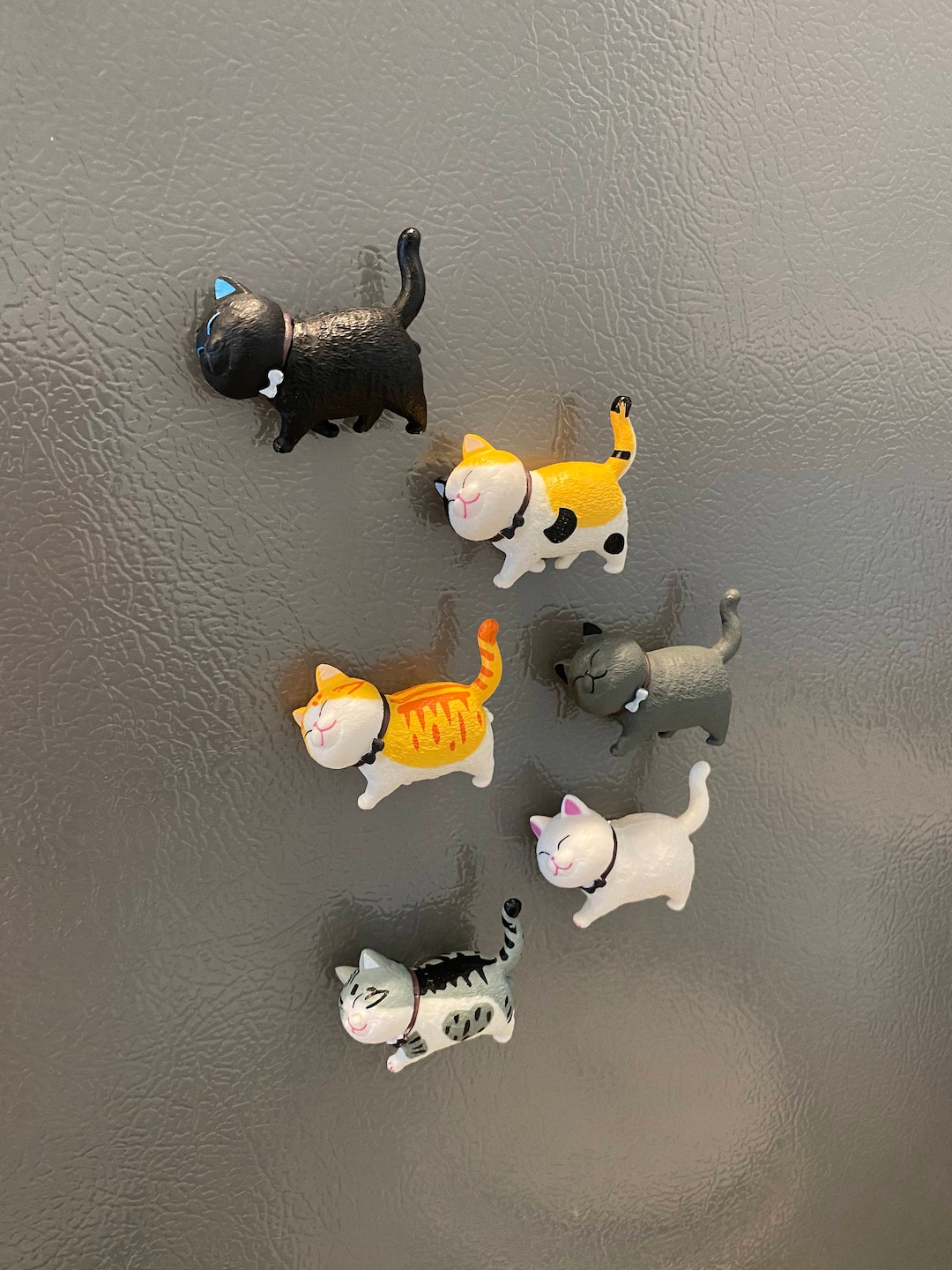 6 Cute Handmade Cat Lover Refrigerator Magnets, Funny Cat Magnets ...