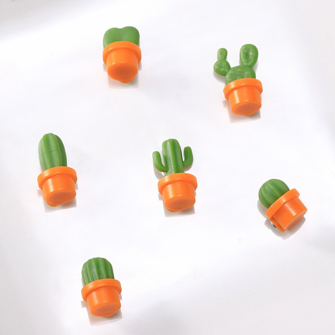 6 Cute Cactus Magnets, Cacti Magnets for Fridge, Plant Magnets, Cactus ...