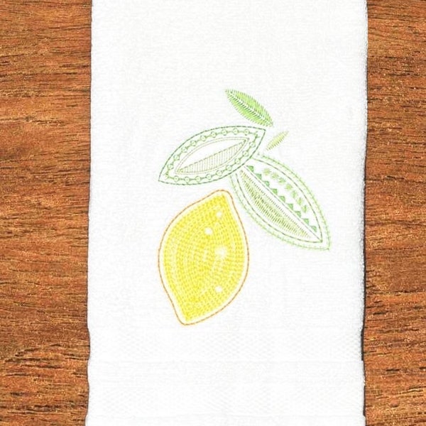 Embroidered Lemon - Etsy