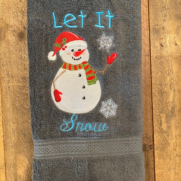 Snowman Towel - Etsy