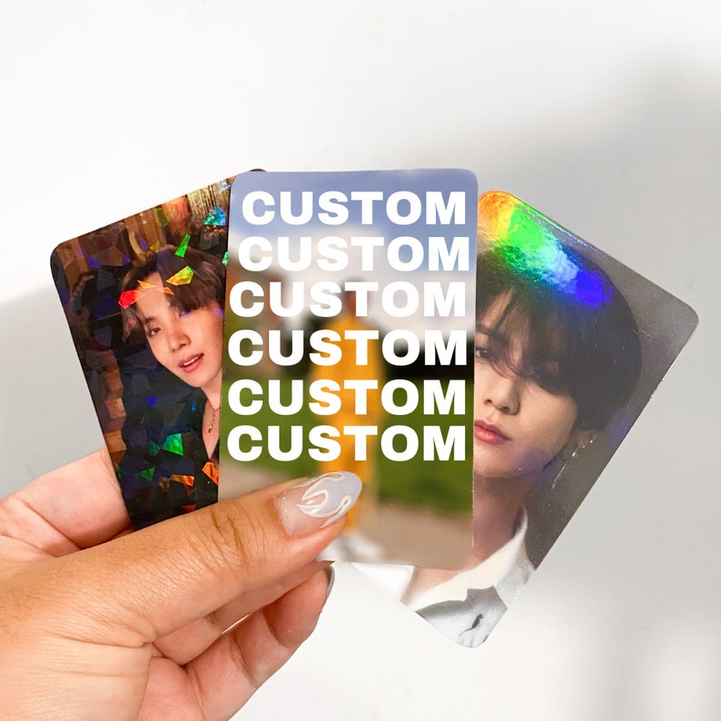 CUSTOM KPOP Holographic Photocard SET - Etsy