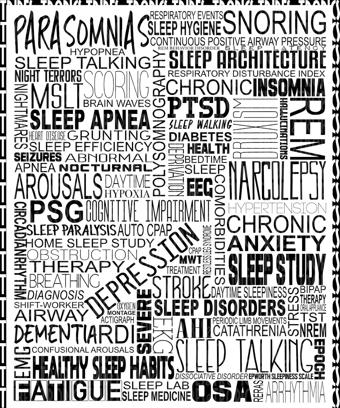 Sleep Words Png, RPSGT Png, Sleep Png, Sleep Tech, Technologist, Sleep ...
