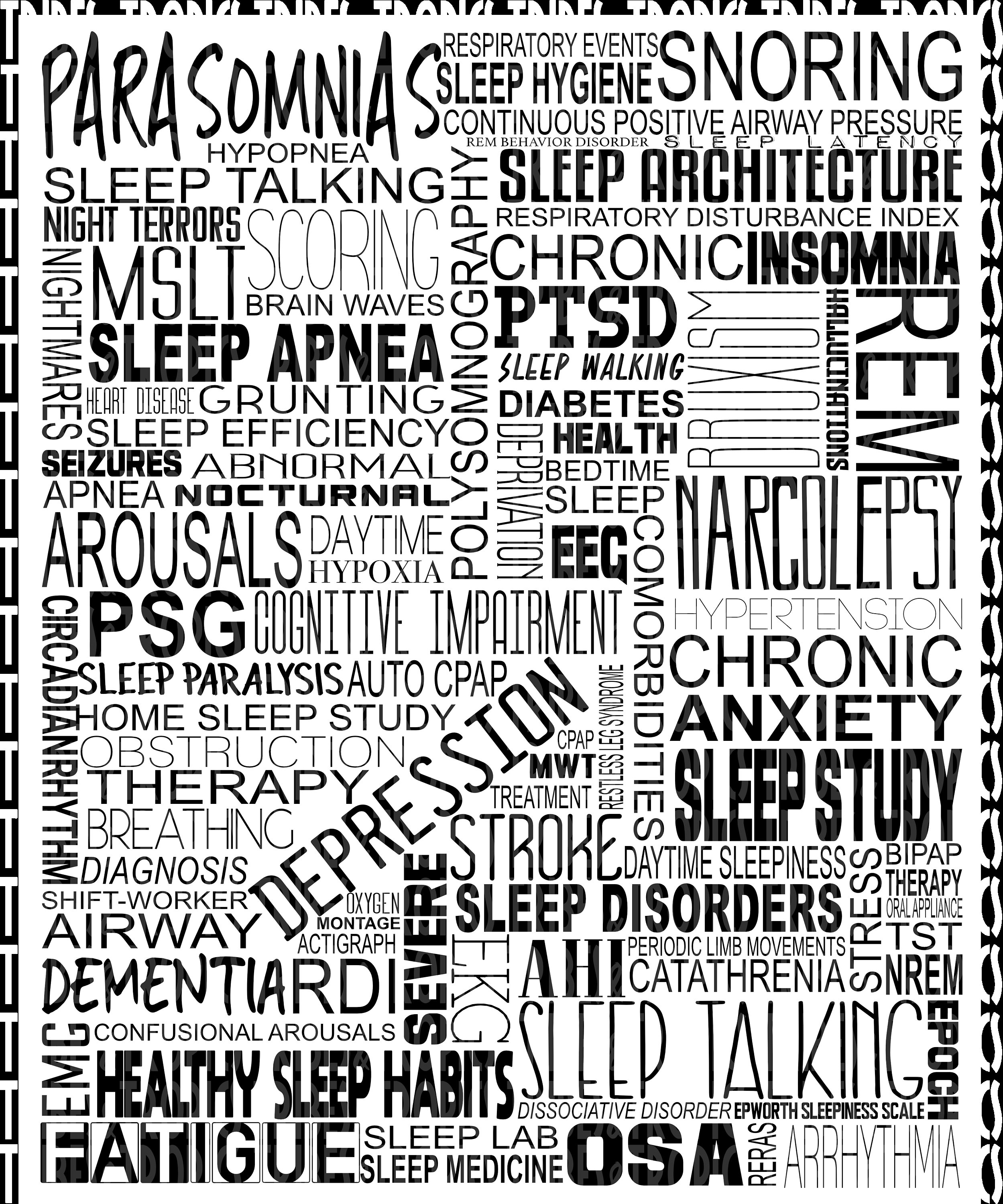 Sleep Words Png, RPSGT Png, Sleep Png, Sleep Tech, Technologist, Sleep ...